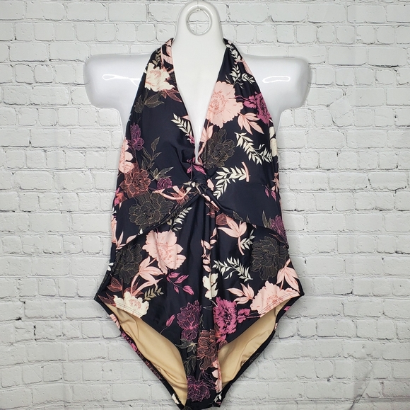 Kona Sol | Swim | Kona Sol Floral Multi Color Twist One Piece | Poshmark